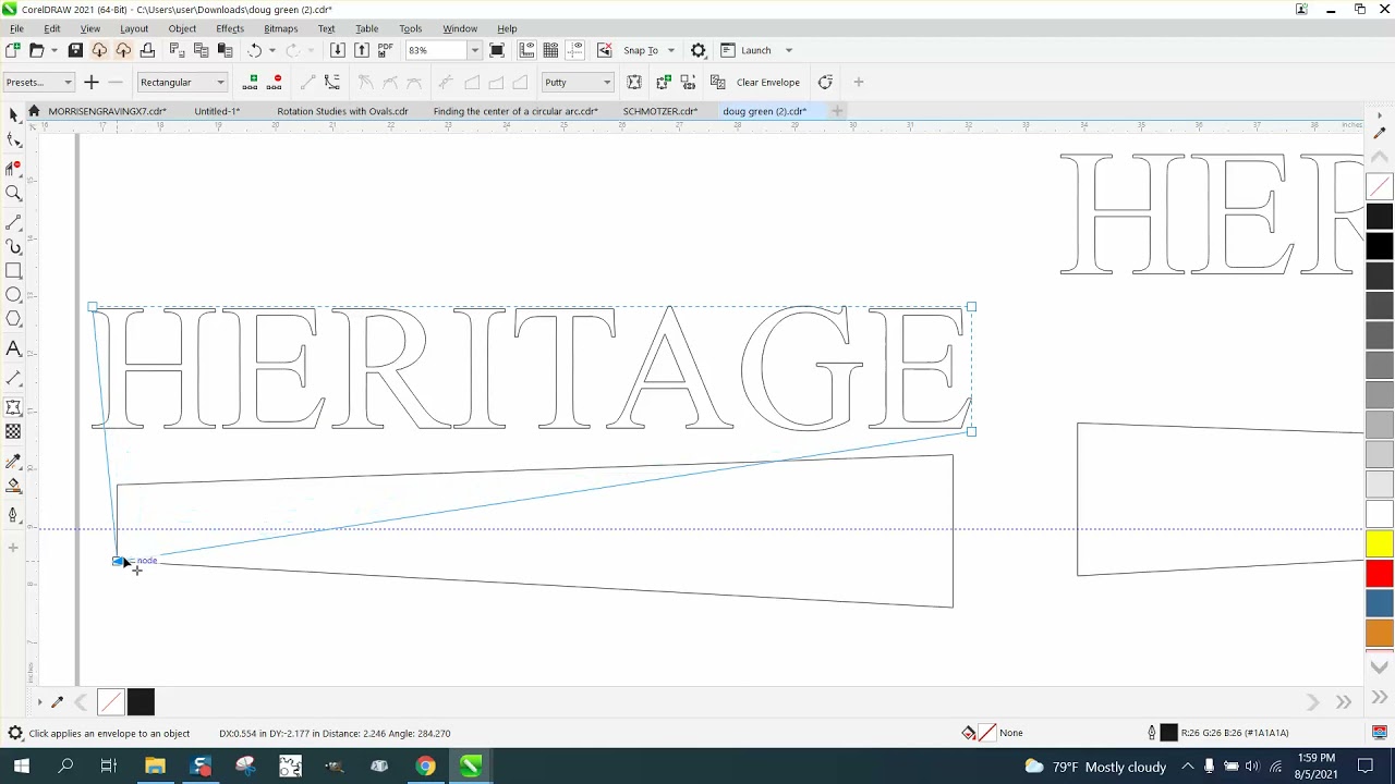 CorelDraw Tips & Tricks PERSPECTIVE and make it the same Part 2