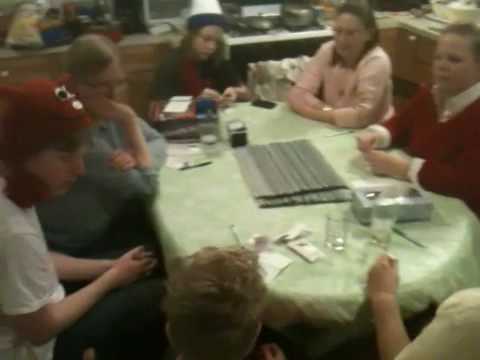 Ryans explain how to play Balderdash to each other on xmas