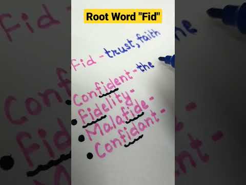 Root word "Fid" #youtubeshorts #shorts #englishvocabulary