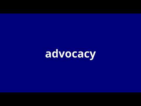 what is the meaning of advocacy