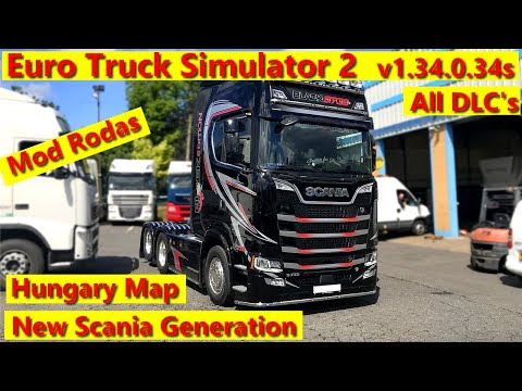 Euro Truck Simulator 2 v1.34 + New Scania + Mod Hungary Map + Muito + Mods