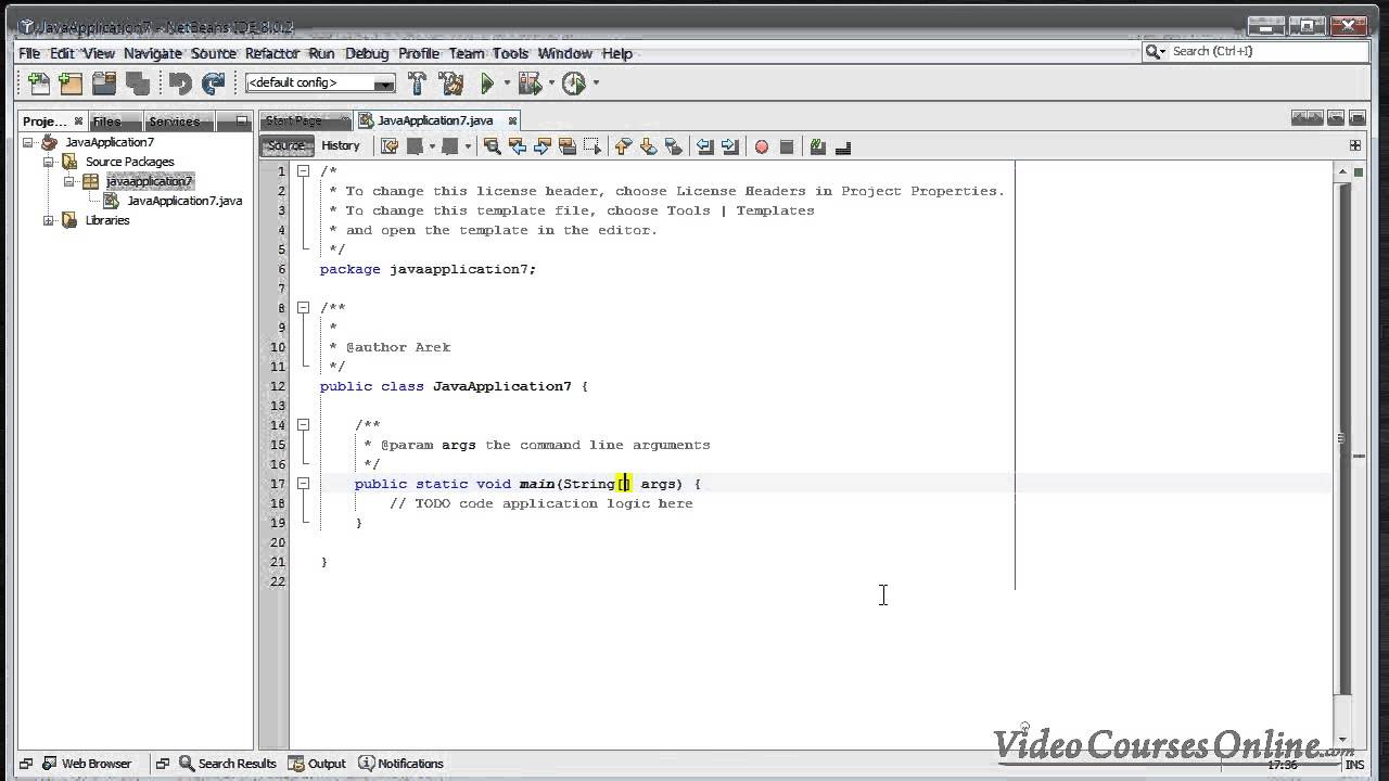 Creating your first project in Java | Netbeans
