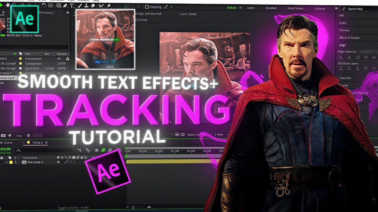 SMOOTH TEXT TRACKING TO HEAD I After Effects  Beginner's Tutorial | @Patrick.ae7