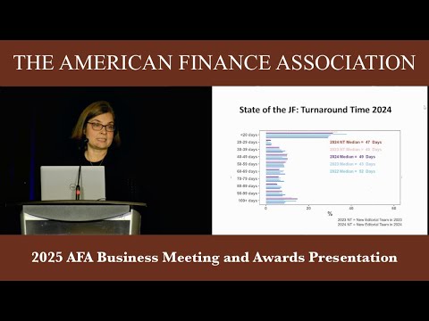 2025 AFA Business Meeting and Awards Presentation