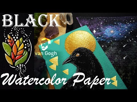 Van Gogh BLACK WATERCOLOR PAPER for Metallic, Gouache and Acrylic Painting Review