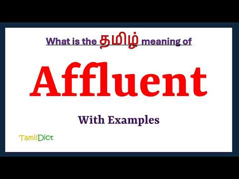 Affluent Meaning in Tamil | Affluent in Tamil | Affluent in Tamil Dictionary |