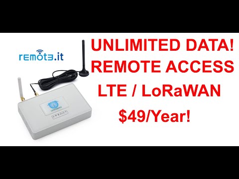 Cellular $49 a Year Unlimited Dataplan LoRaWAN/IP network gateway setup with remote access.