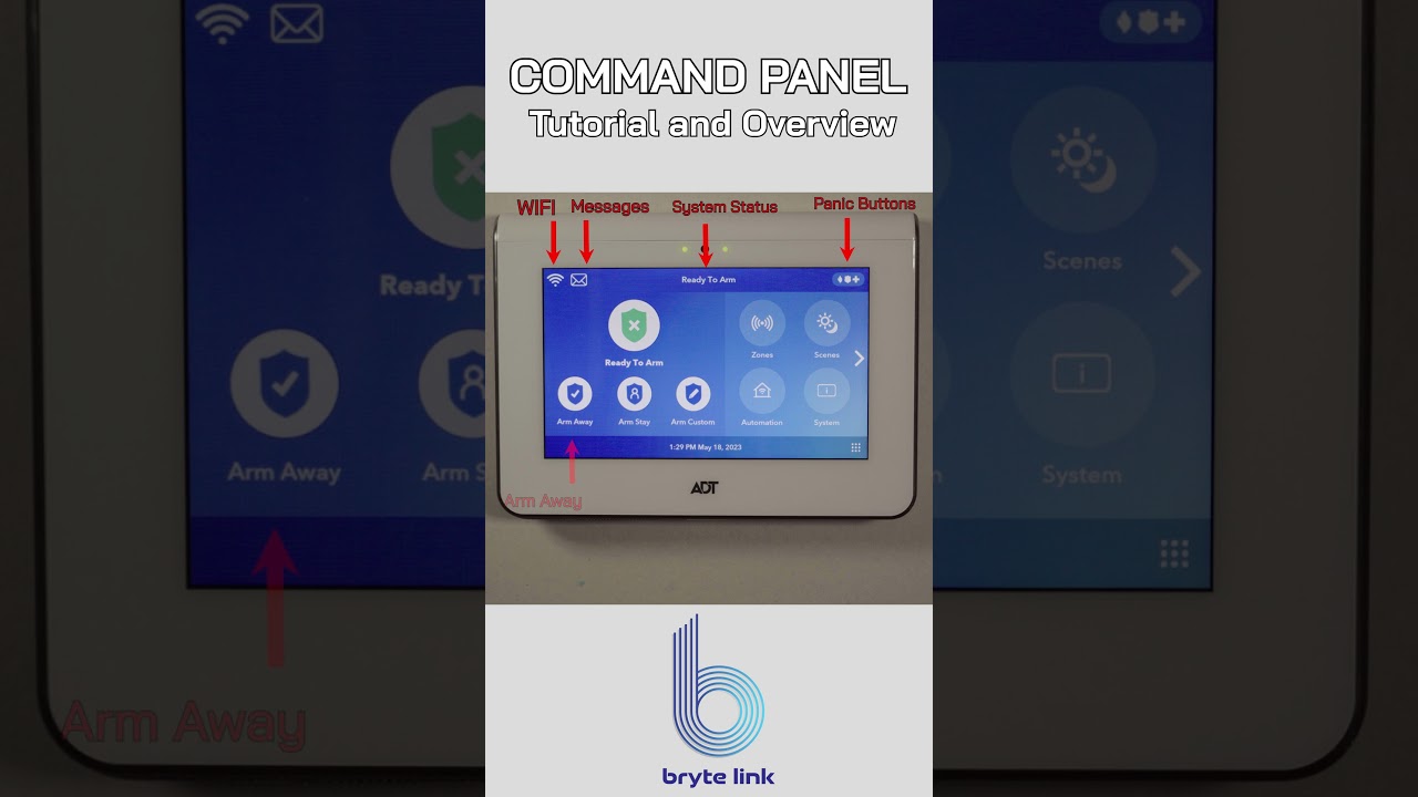 Command Panel Overview #security #adt #tutorial  #homesecurity #homesecuritysystem