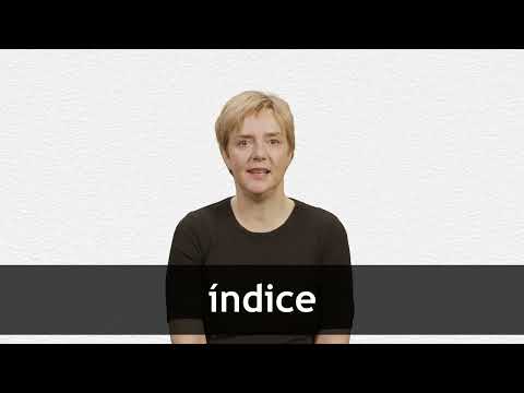 English Translation of “ÍNDICE” | Collins Spanish-English Dictionary
