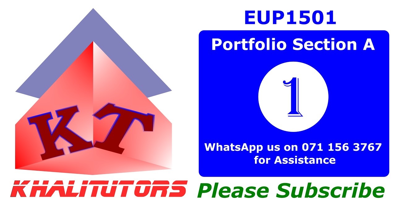 2026| S1| EUP1501| Portfolio| Part 1 of 5| Assignment 5