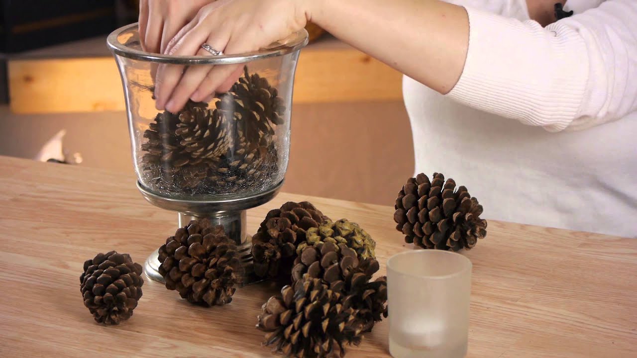 How to Make a Pine Cone Centerpiece : Cold Weather Crafts