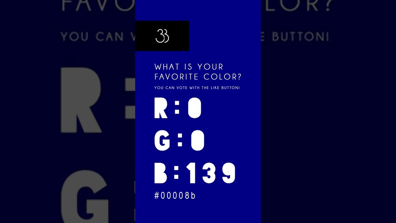 Dark Blue - WHAT IS YOUR FAVORITE COLOR? - (SHORTS)