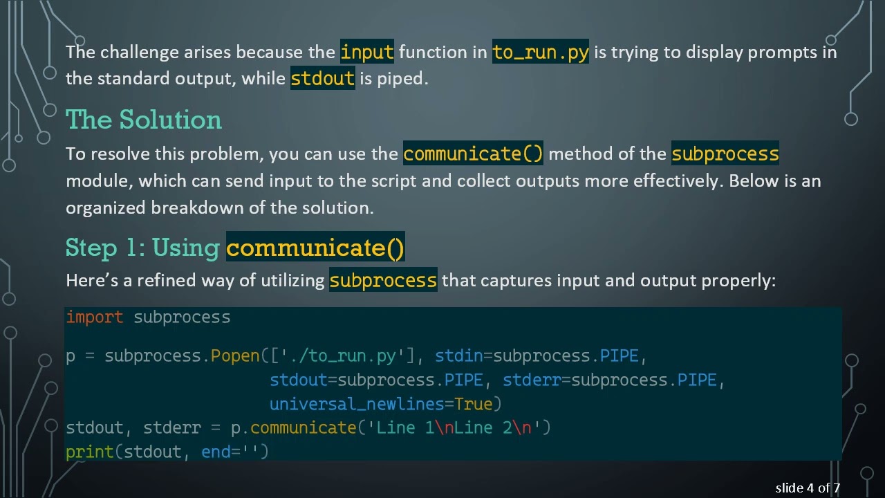 How to Execute a Python Script from Another Script Using subprocess for Full I/O