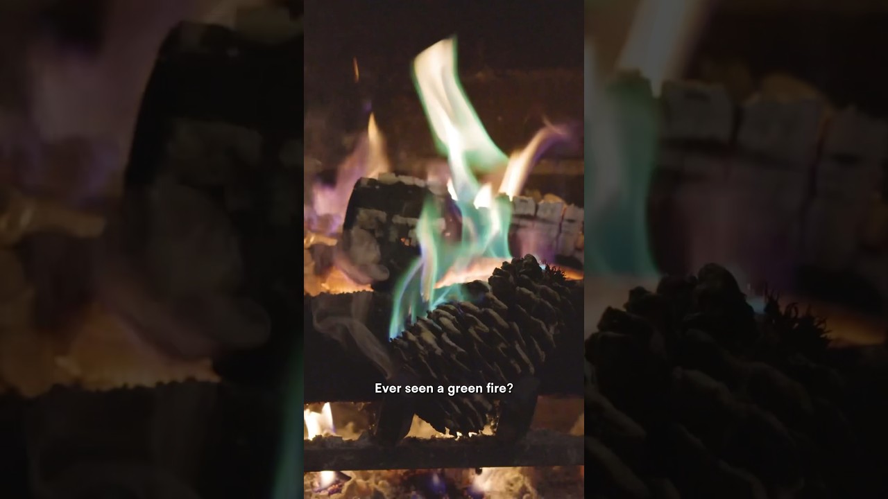 GREEN FIRE Pinecone Experiment! 🔥