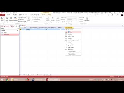 Creating Tables by Entering Data | MS Access Database 3