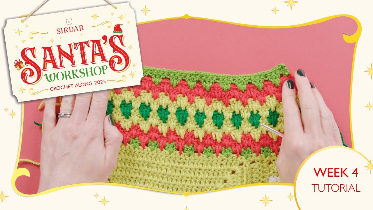 Sirdar Santa's Workshop Christmas Blanket Crochet Along: Week 4 - Christmas Jumpers & Applique Toys