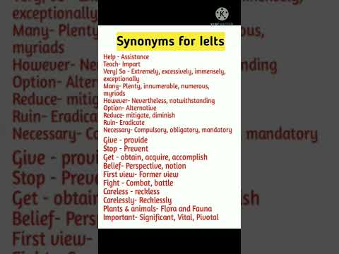 Synonyms for IELTS for good band scores