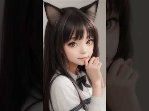 Cat girl portrait (ai generated)