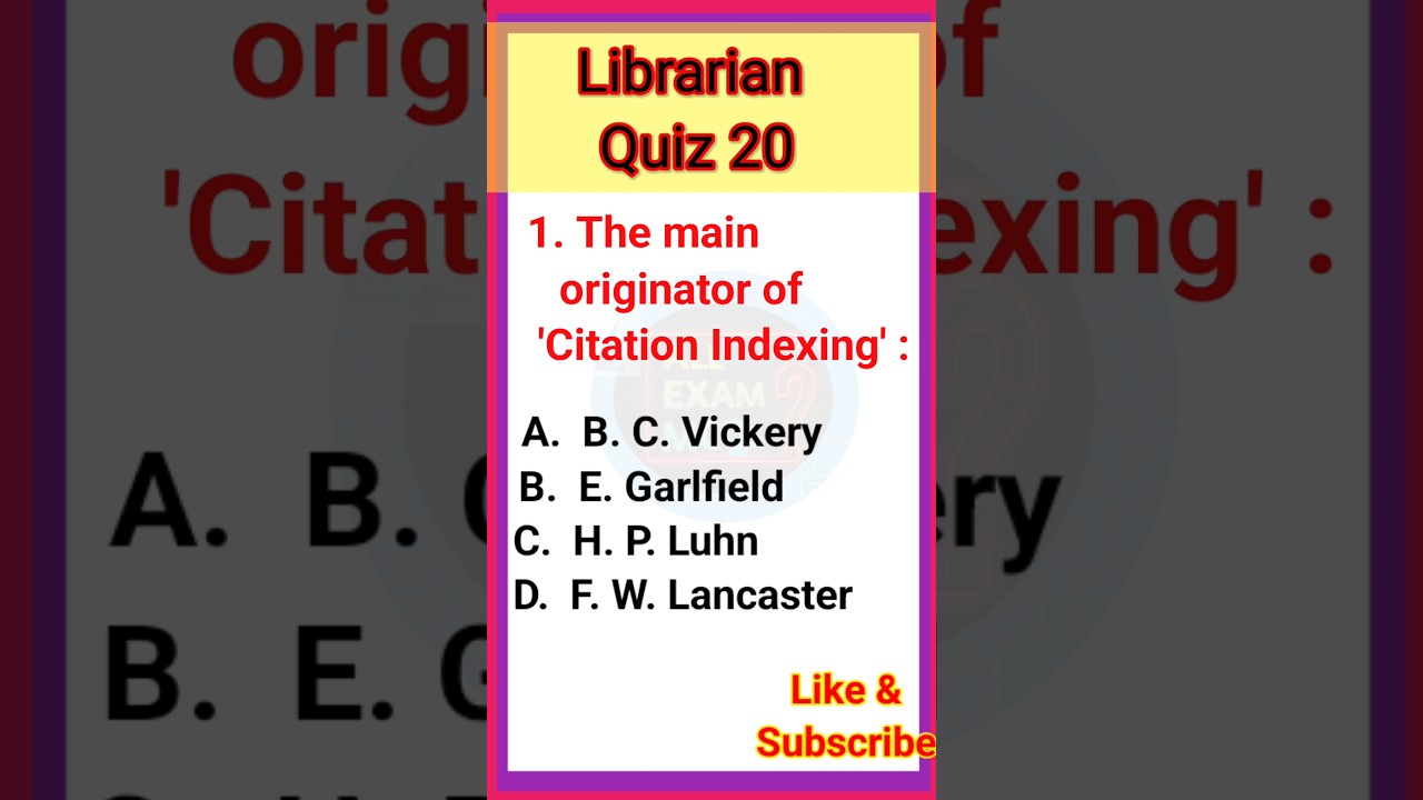 Library and Information Science MCQs for All Exams | Test Your knowledge #shorts