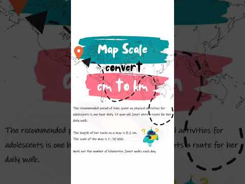 Map Scale | Convert distance travelled in cm to km #mapscale #speedtimeanddistance #math #distance