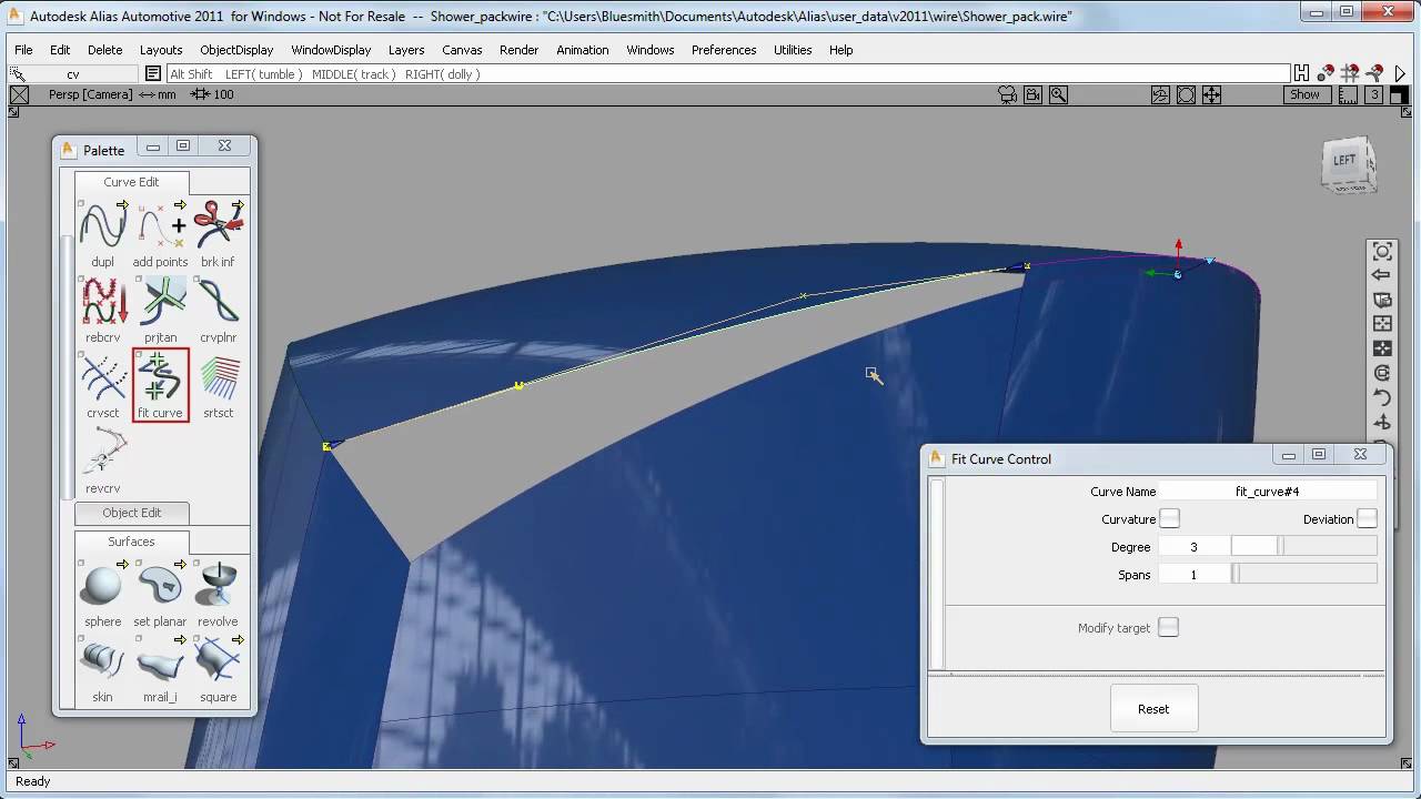 Autodesk Alias 2011 Essentials - Fit Curve Workflow