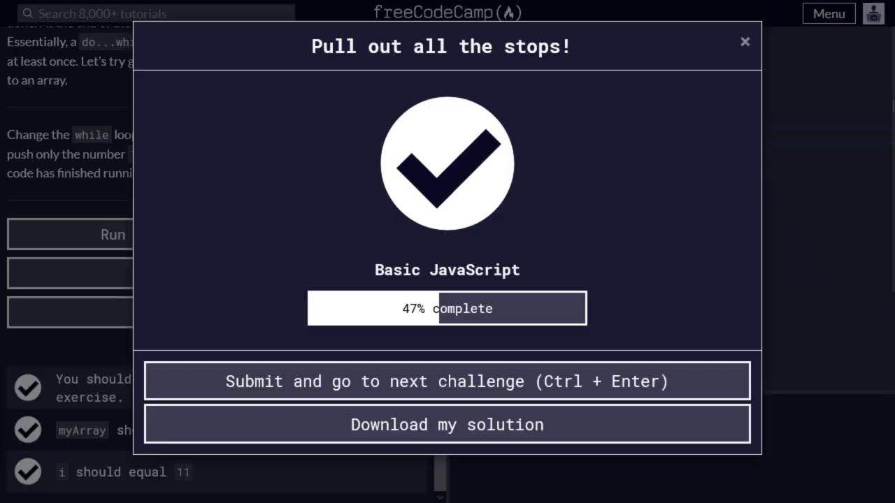 Iterate with JavaScript Do...While Loops FreeCodeCamp.Org