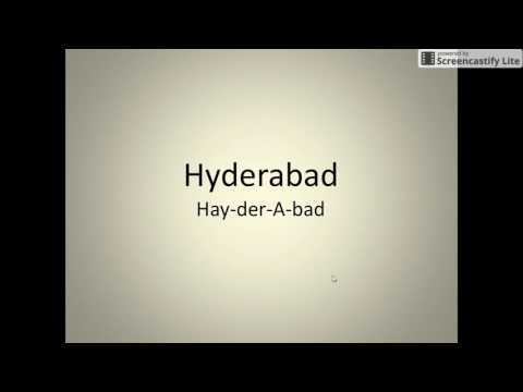 How to pronounce 'Hyderabad' | Indian City: Hyderabad