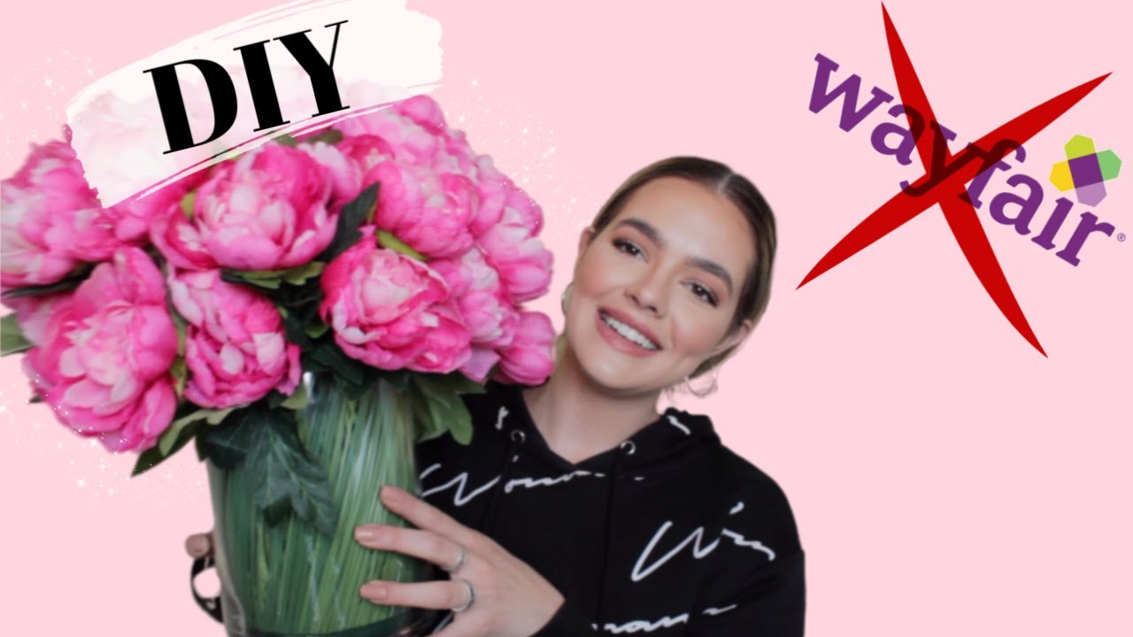 DIY Wayfair Peony Arrangement