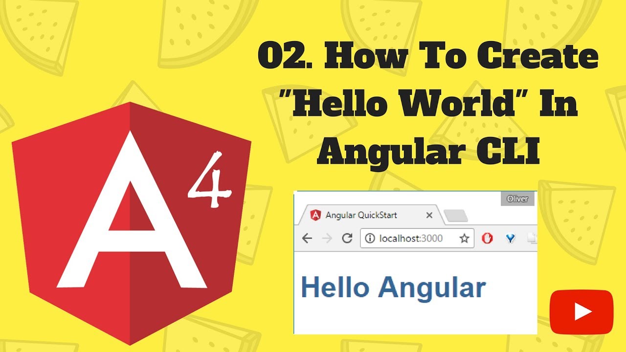 AngularJS 4 Tutorial: 02. How to run angular and angular cli- hello world