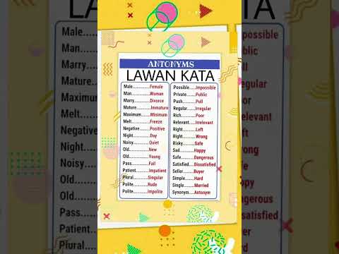 LAWAN KATA - ANTONYMS 👍😊 || BELAJAR BAHASA INGGRIS #bahasainggrispemula #learningenglish #shorts