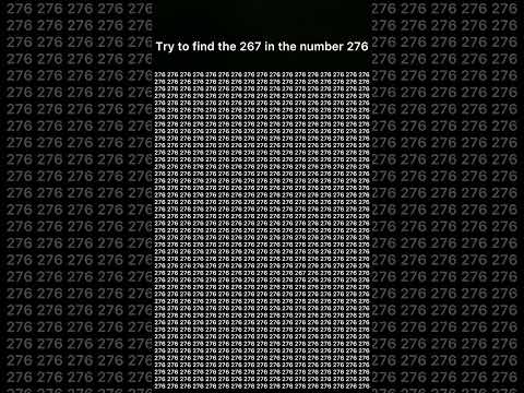Try to find the 267 in the number 276, and if you find it, like and subscribe