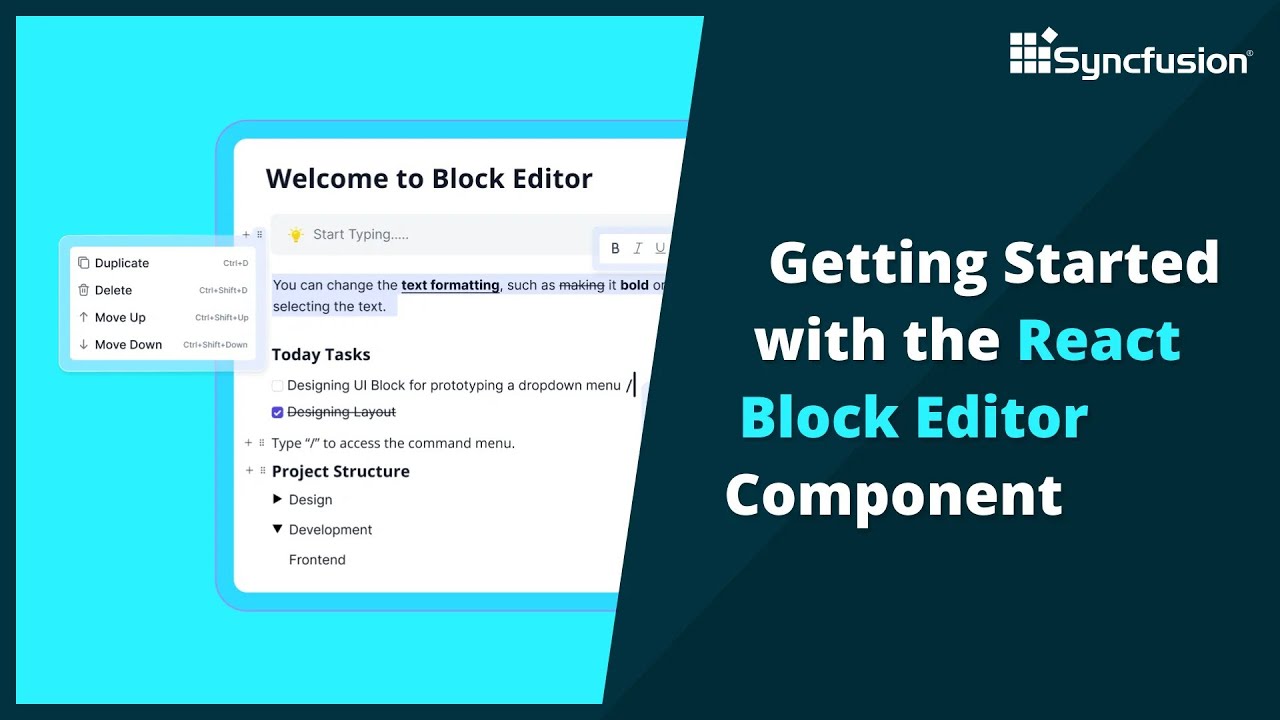 Getting Started with the React Block Editor Component