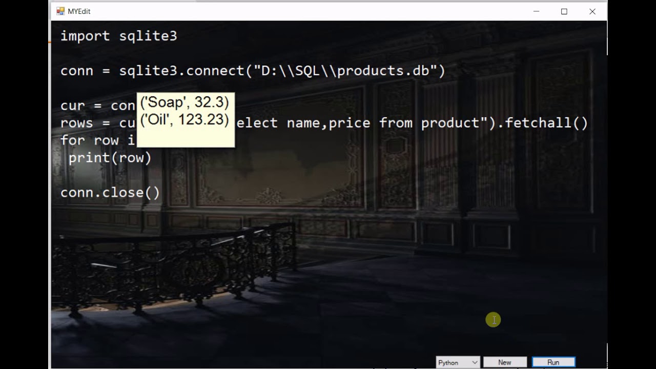 Connect to SQLite database from Python Code | CRUD operations example