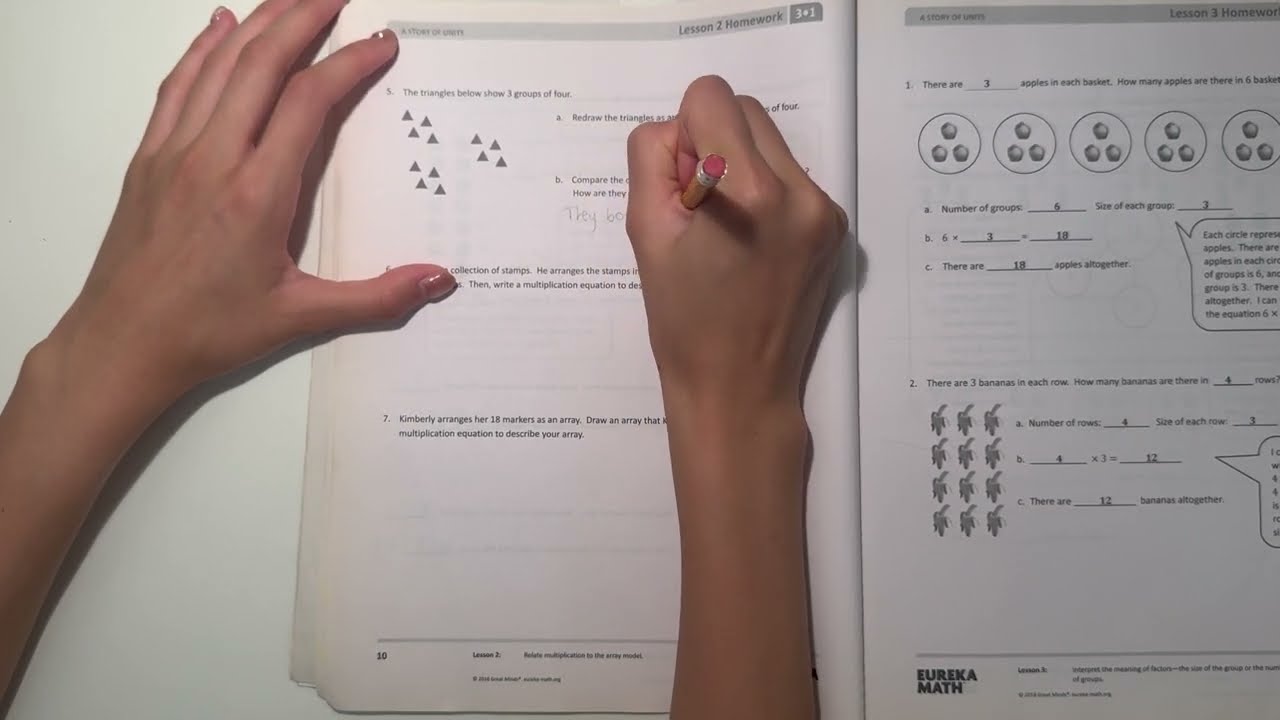 Eureka Math Grade 3 Module 1 Lesson 2 | #mathwithaubrey #homework