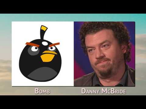 The Angry Birds Movie | Real Angry Birds vs Voice Cast vs Game Characters