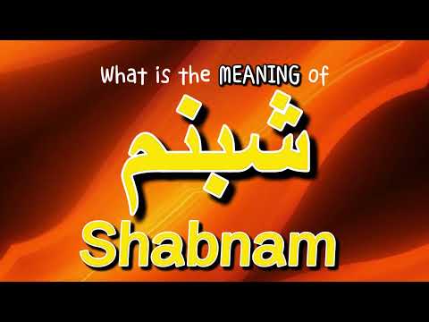 What is the Meaning of Shabnam شبنم به چه معناست | شبنم