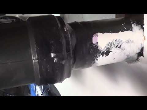 plugging a DWV pipe leak, using Oatey PVC Cement