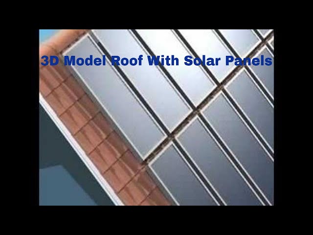 Roof with solar panels 3D Model - FlatPyramid