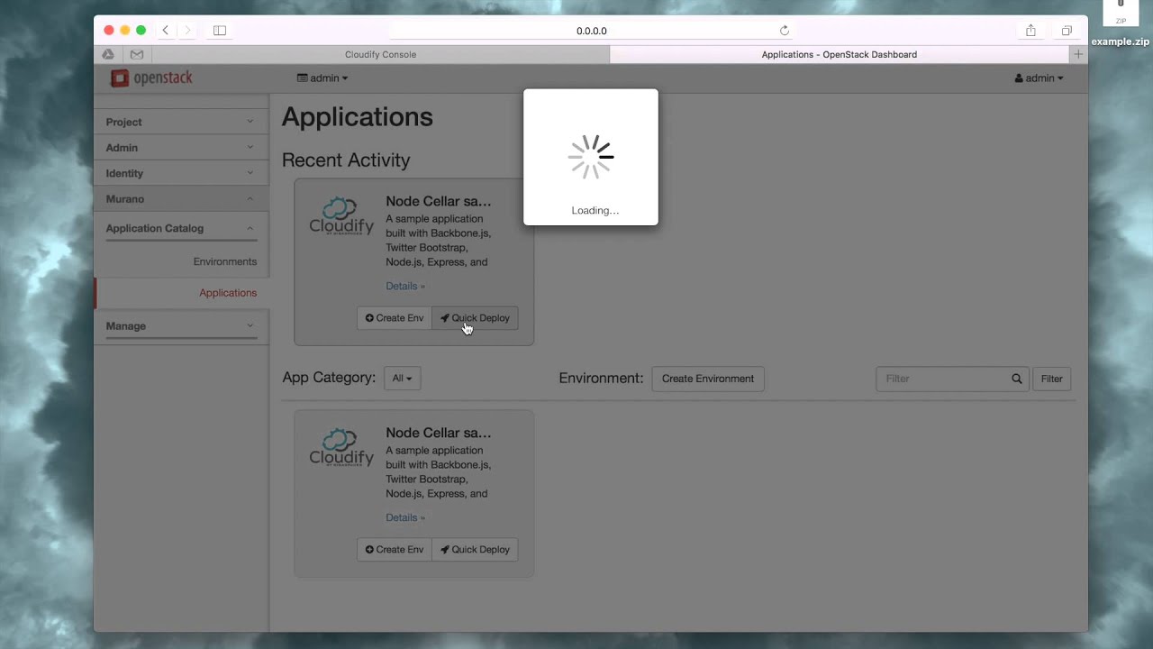Cloudify Murano Plugin for Users