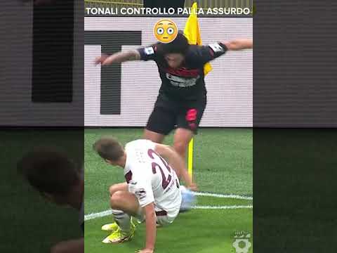 😱Tonali Controllo Palla ASSURDO #shorts di calcio ac Milan