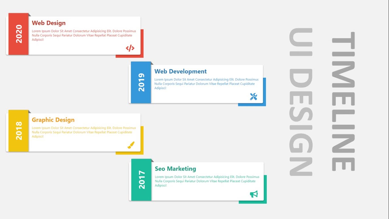 TIMELINE UI Design Tutorial Using Pure HTML & CSS Only