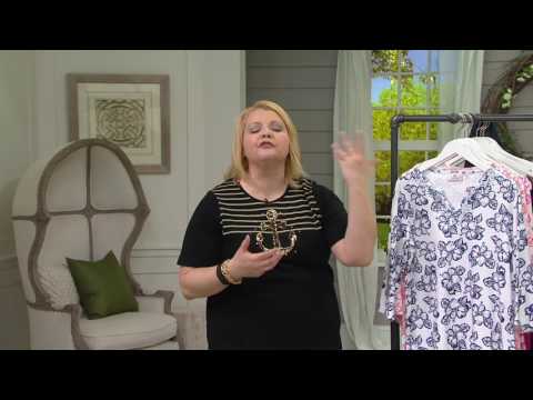 Quacker Factory Island Floral 3/4 Sleeve Tunic on QVC