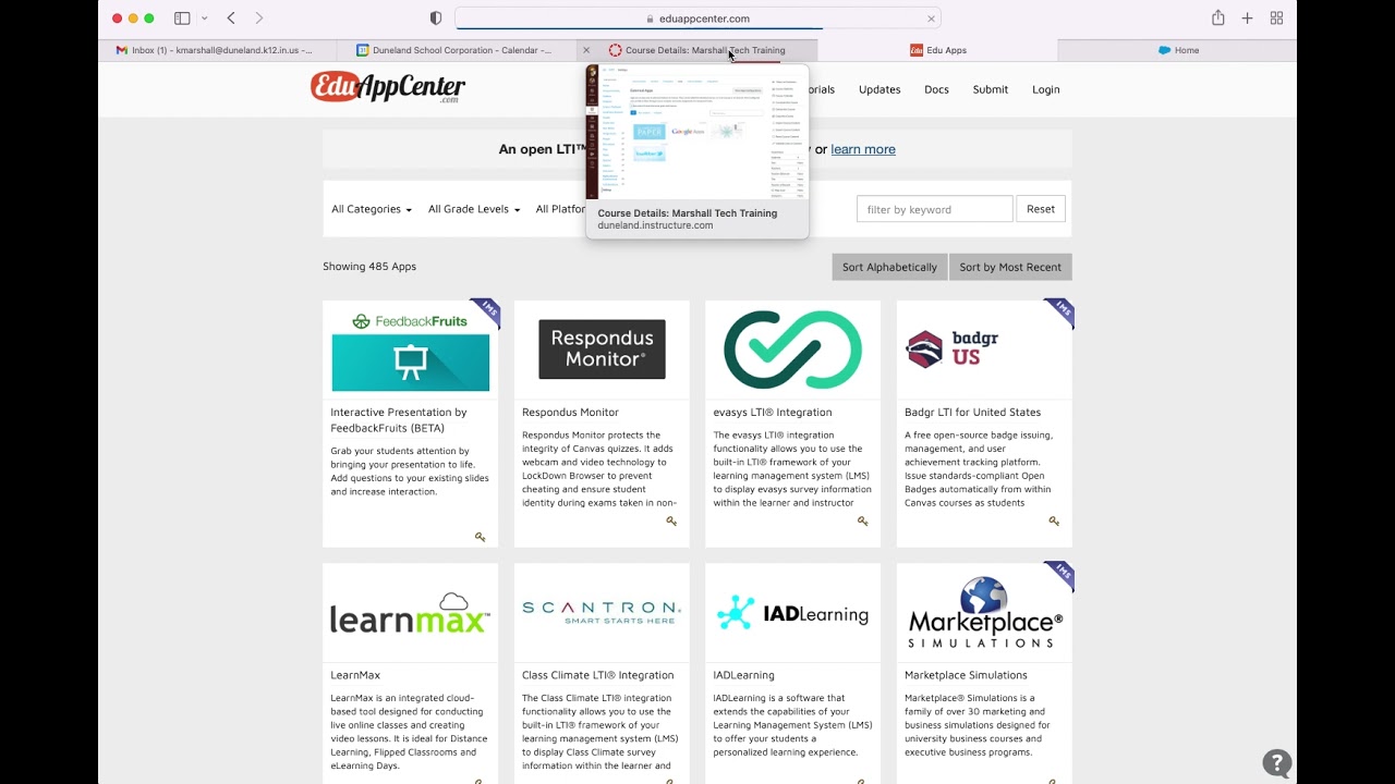 EDU App Center Link Missing