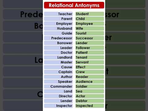 Relational Antonyms List