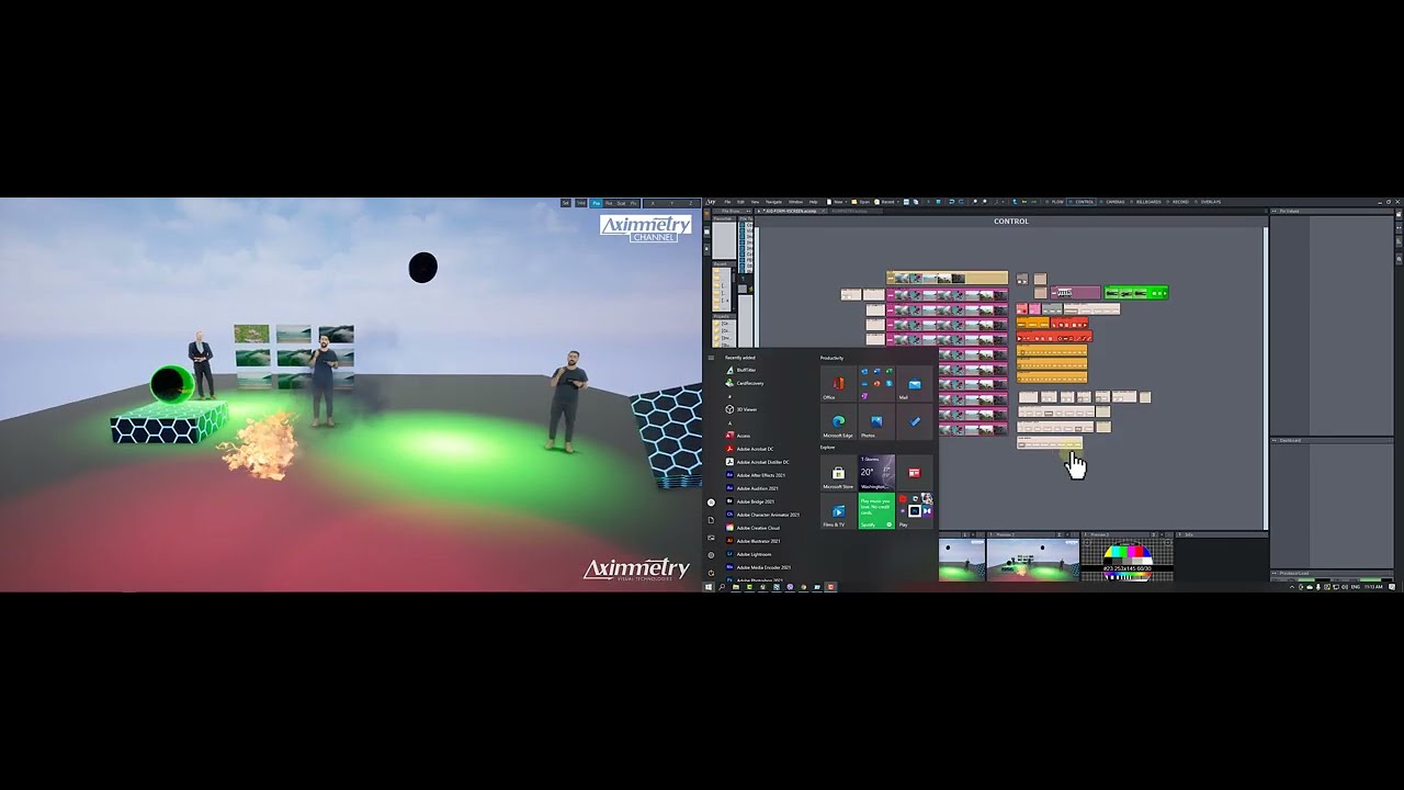 Aximmetry Virtual Studio  - Templates Build Set  |  3dvirtualstudioset.com