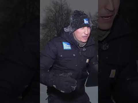 Buffalo, NY, is in the bullseye of a lake-effect snowstorm, and so are Jordan Steele's eyes #shorts