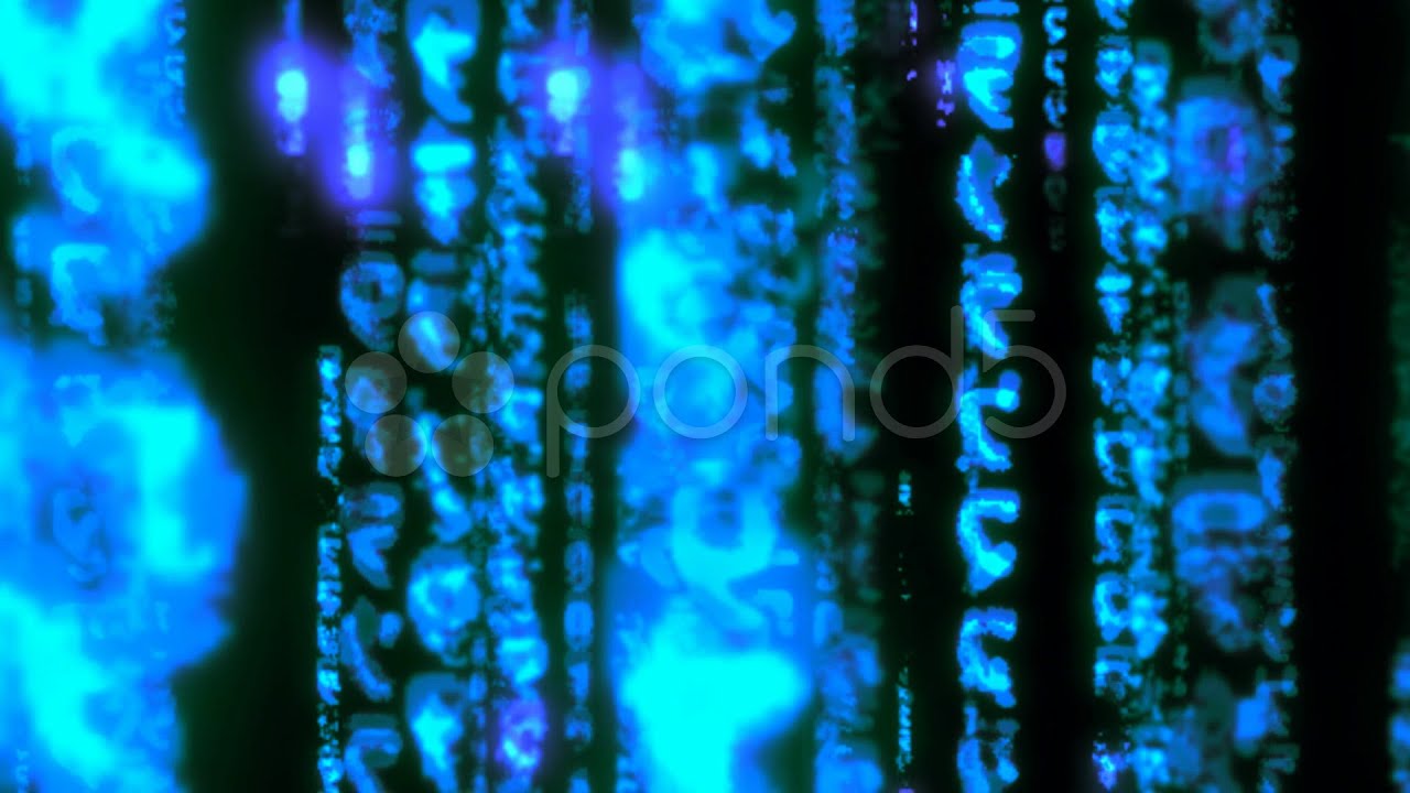 Matrix Coding Digital Data Binary Numbers Hacker Technology Glowing. Stock Footage