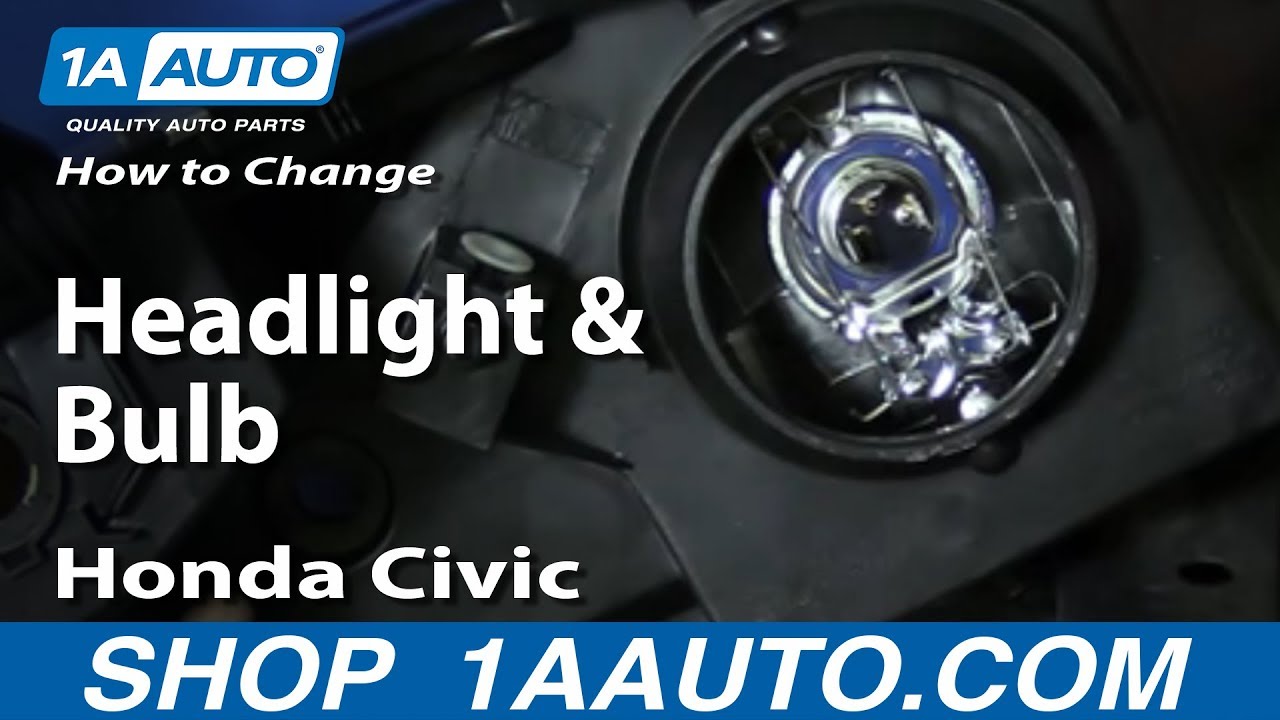 How to Replace Headlight and Bulb 01-05 Honda Civic