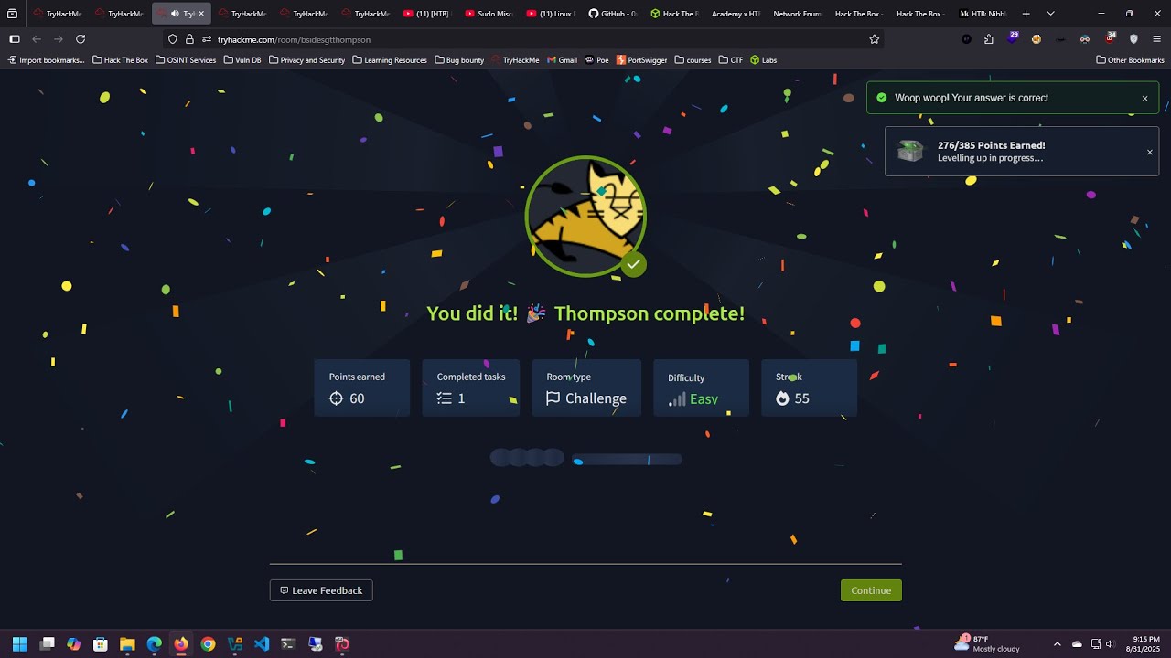Thompson THM walkthrough