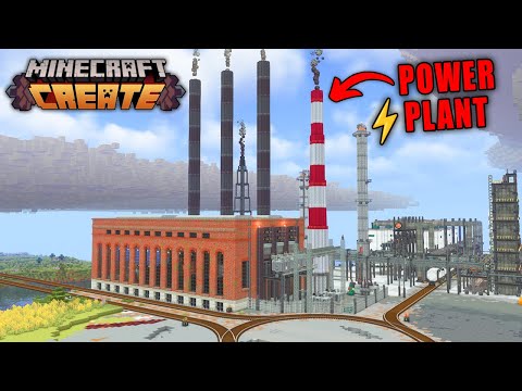 I Built a Working ELECTRICITY⚡Power Plant In Create Mod